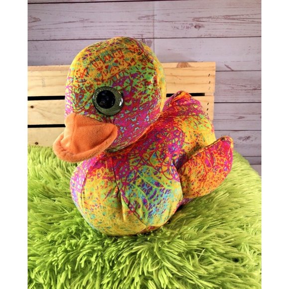 Fiesta | Toys | Fiesta Rainbow Crushed Tiedye Plush Duck Stuffed Animal ...